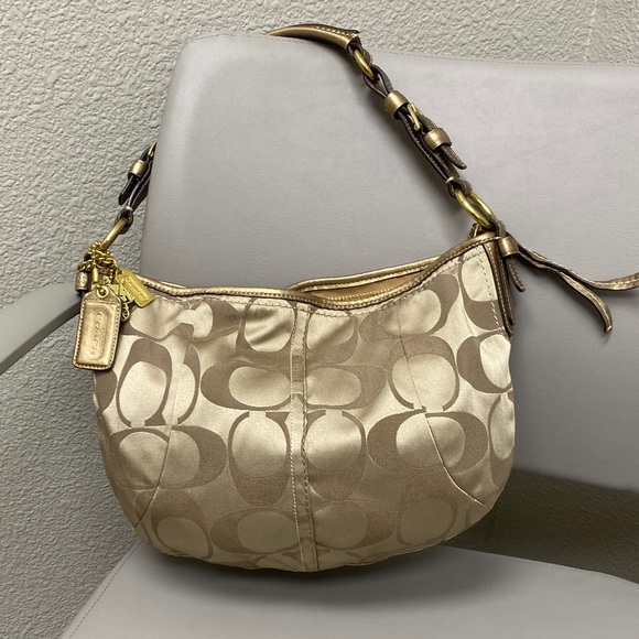 Coach | Bags | Coach Metallic Gold Shoulder Bag | Poshmark